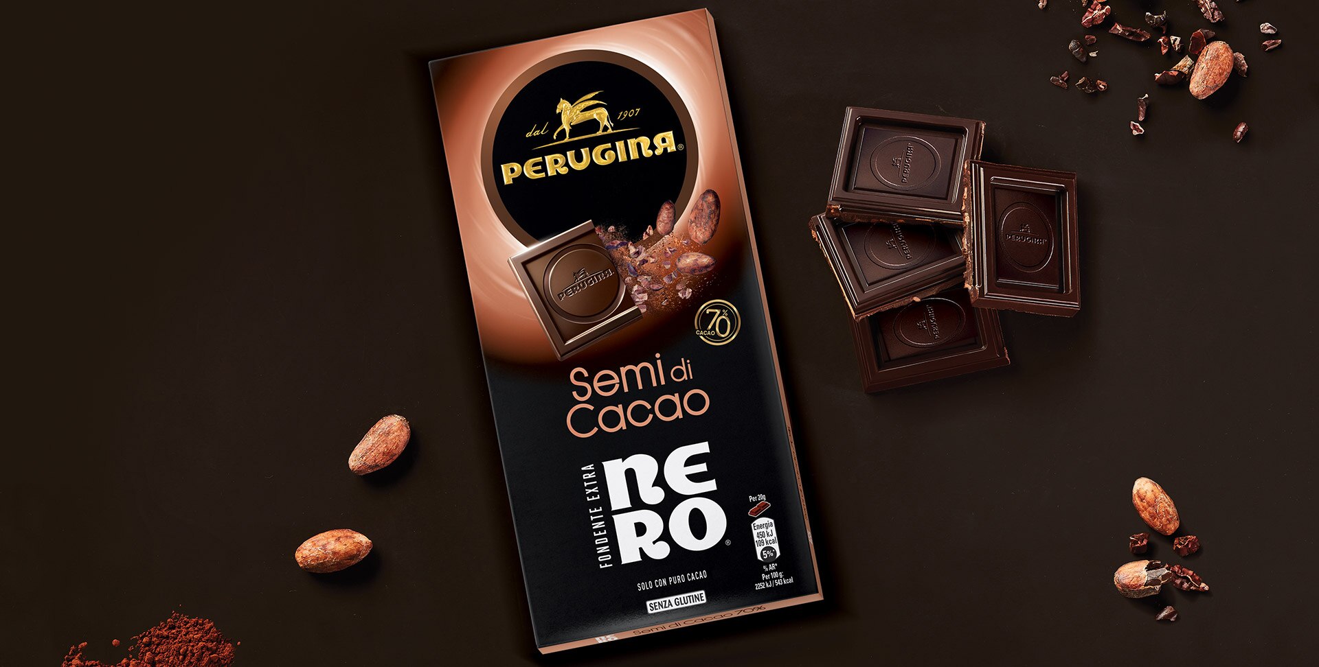 Tavoletta di Nero fondente con semi di cacao - Perugina.com